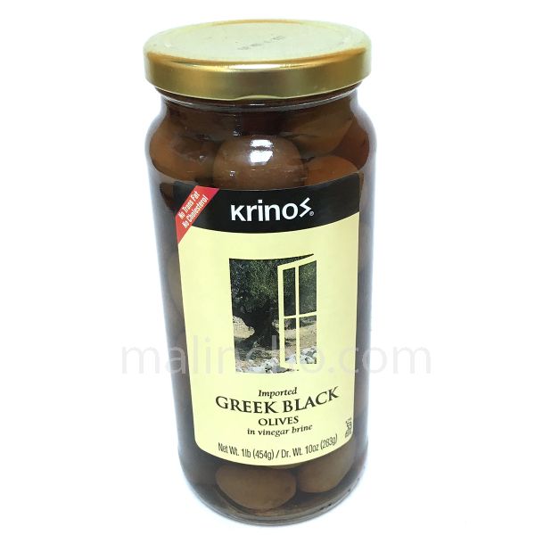 Krinos Greek Black Olives 1lb